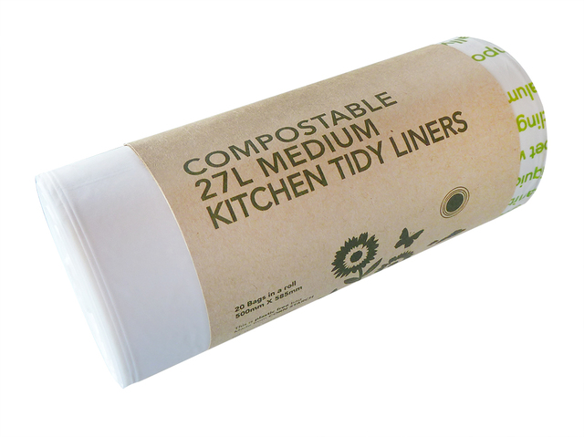 27L kitchen tidy bags compostable