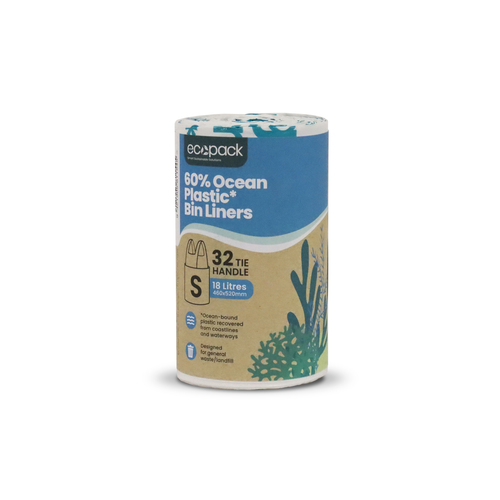 18L Small Ocean Plastic Bin Liners (White) - Ecopack