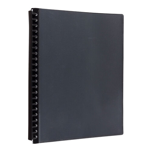 Icon Refillable Display Book A4 with Clear Cover 20 Pocket Black ...