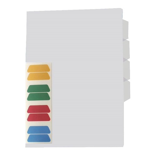 Okin L Shaped Pockets A4 4 Tab Indexed Clear - Insinc Products Ltd
